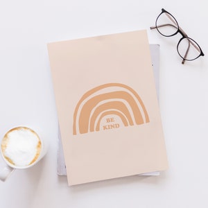 Be Kind Quote Art Print | Abstract Rainbow Wall Art | Boho Rainbow ...