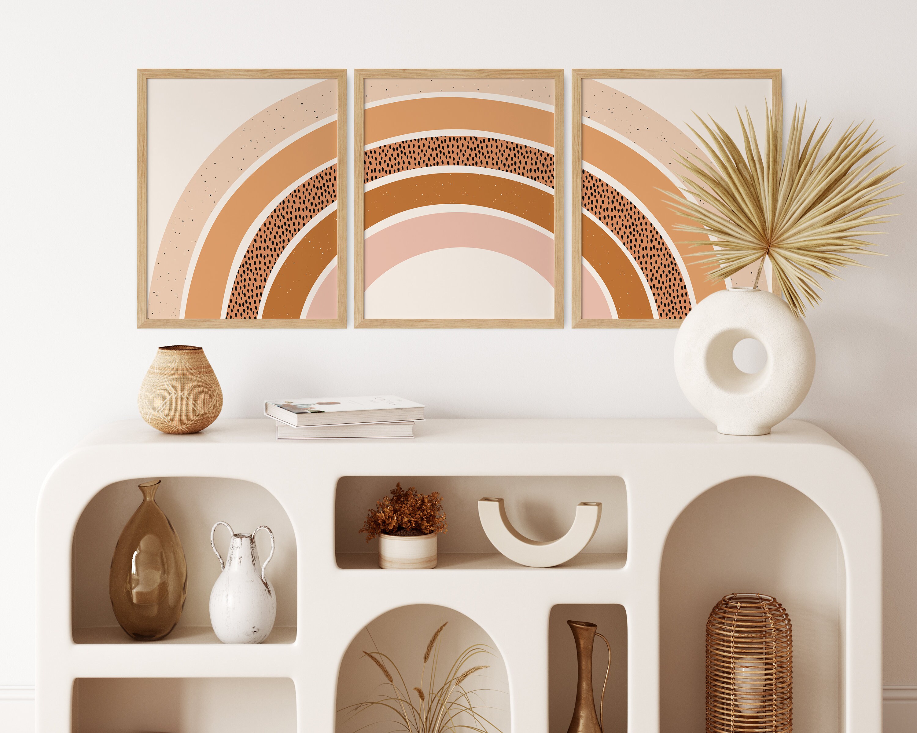 Earth Tone Rainbow Art Set of 3 Prints | 3 Piece Rainbow Poster Bundle ...