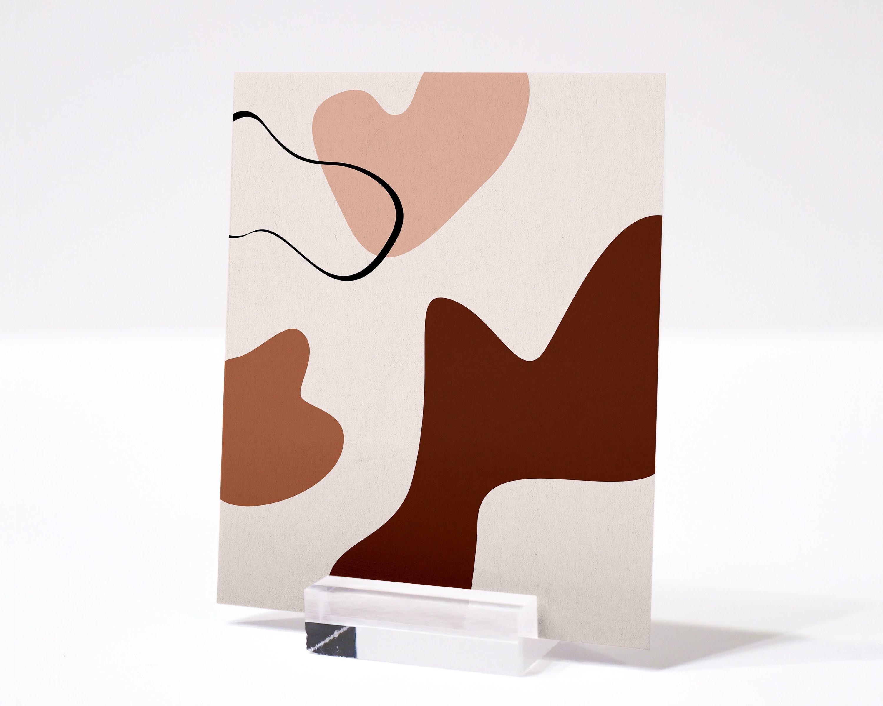 Neutral Shapes Art Print Contemporary Abstract Art Poster | Etsy