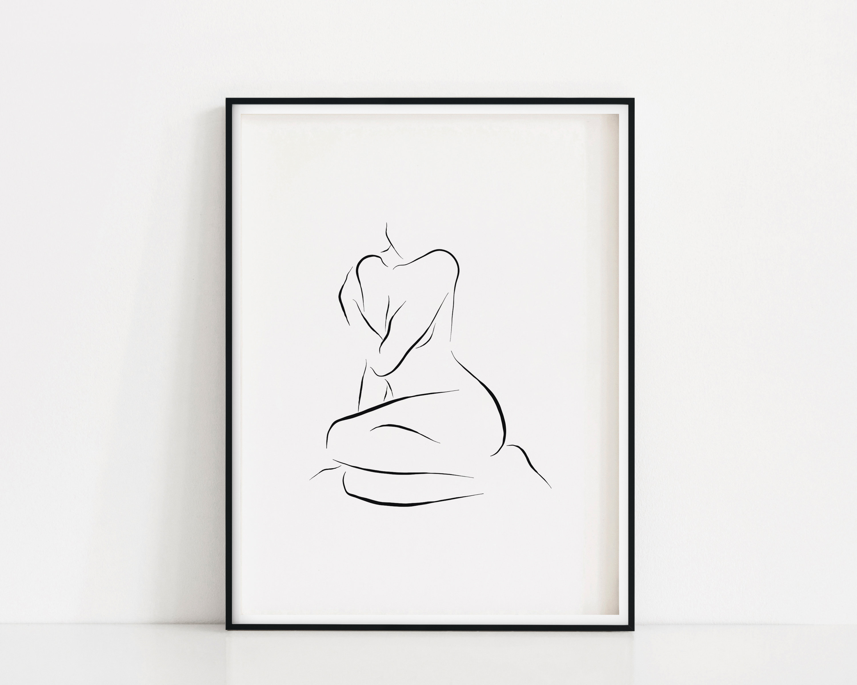 Minimalist Woman Art Print Simple Line Drawing Abstract - Etsy