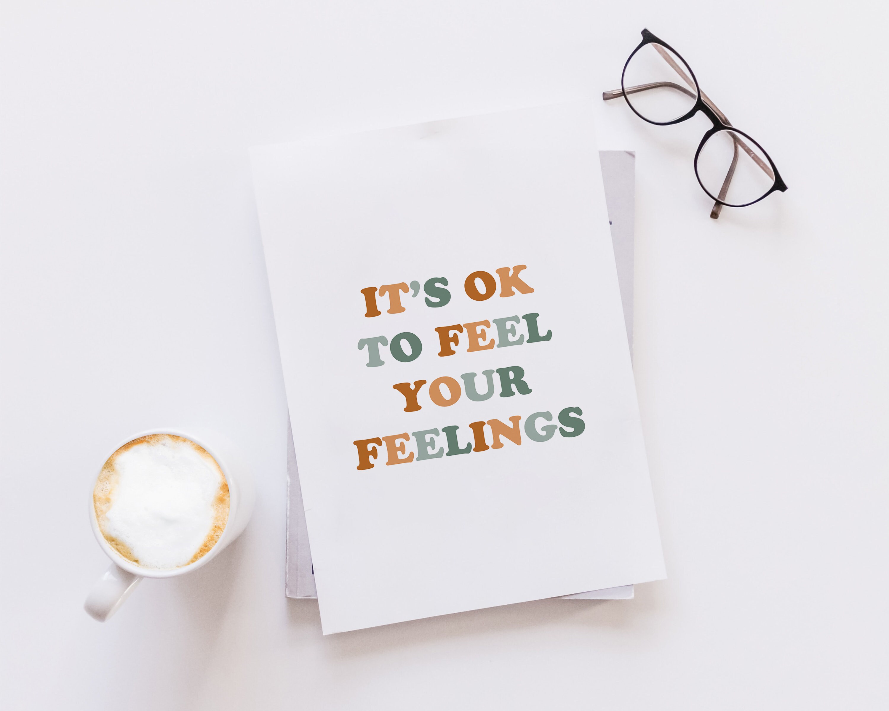 It's Ok to Feel Your Feelings Art Print Quote About | Etsy