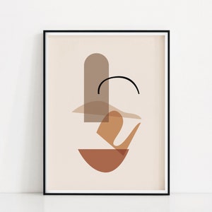 Warm Color Art Set of 3 Prints | Geometric Shapes Gallery Wall Bundle ...