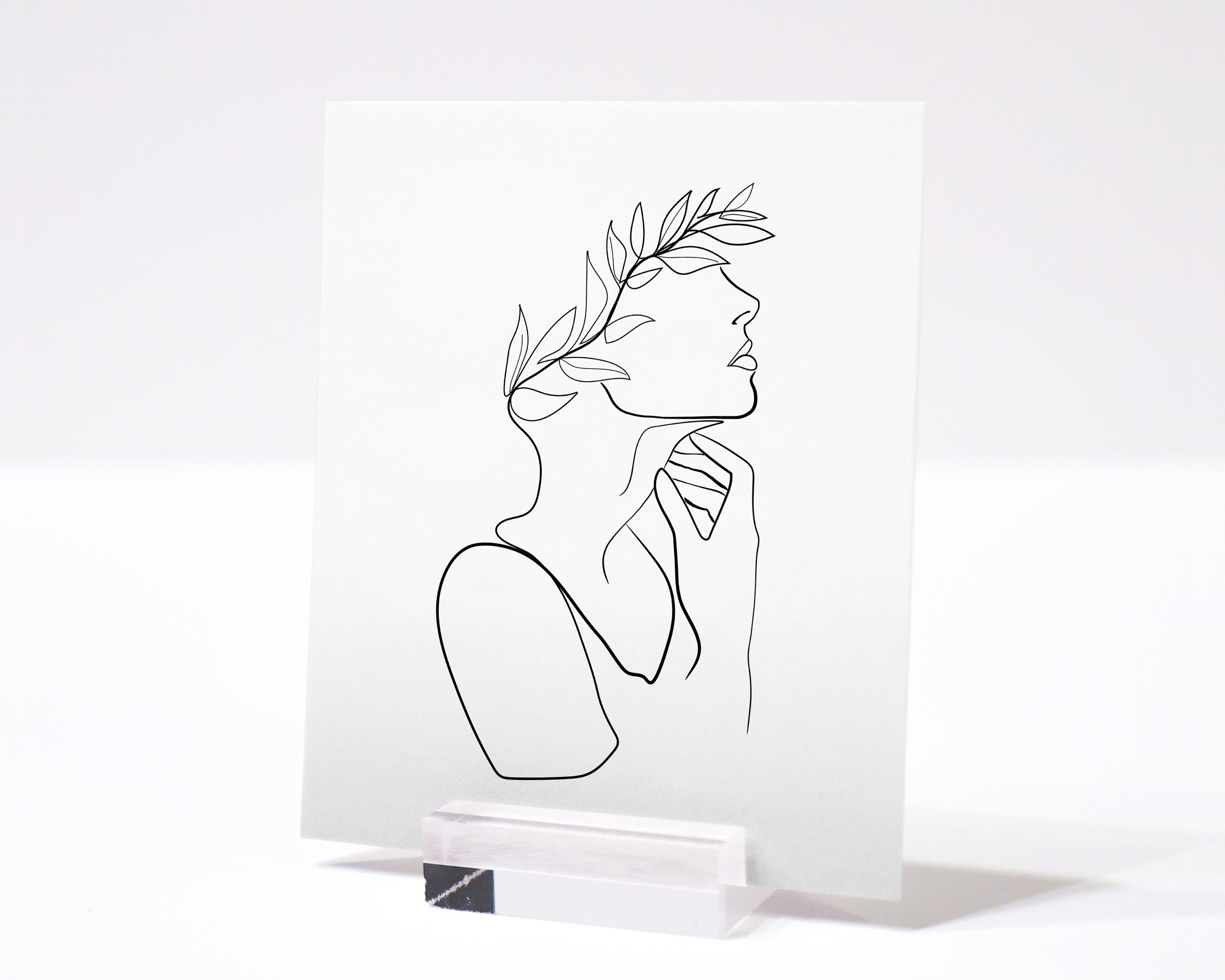 Greek Goddess Art Print | Greek Woman Line Drawing | Hand Drawn Sketch ...