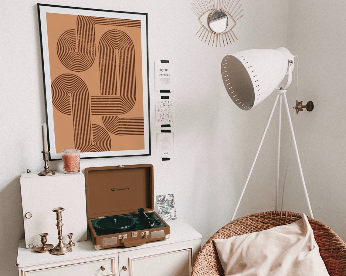 Retro Lines Art Print 70s Line Pattern Wall Art 1970s - Etsy