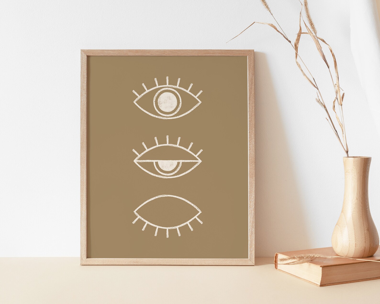 Closing Eye Art Print | Minimal Line Art Eye Poster | Eyelash Eye Wall ...