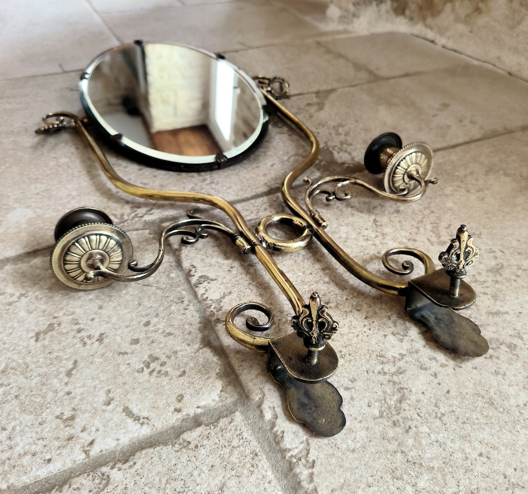 Stunning, Very Rare, Antique, French, Bronze, Portable Vanity / Shaving ...