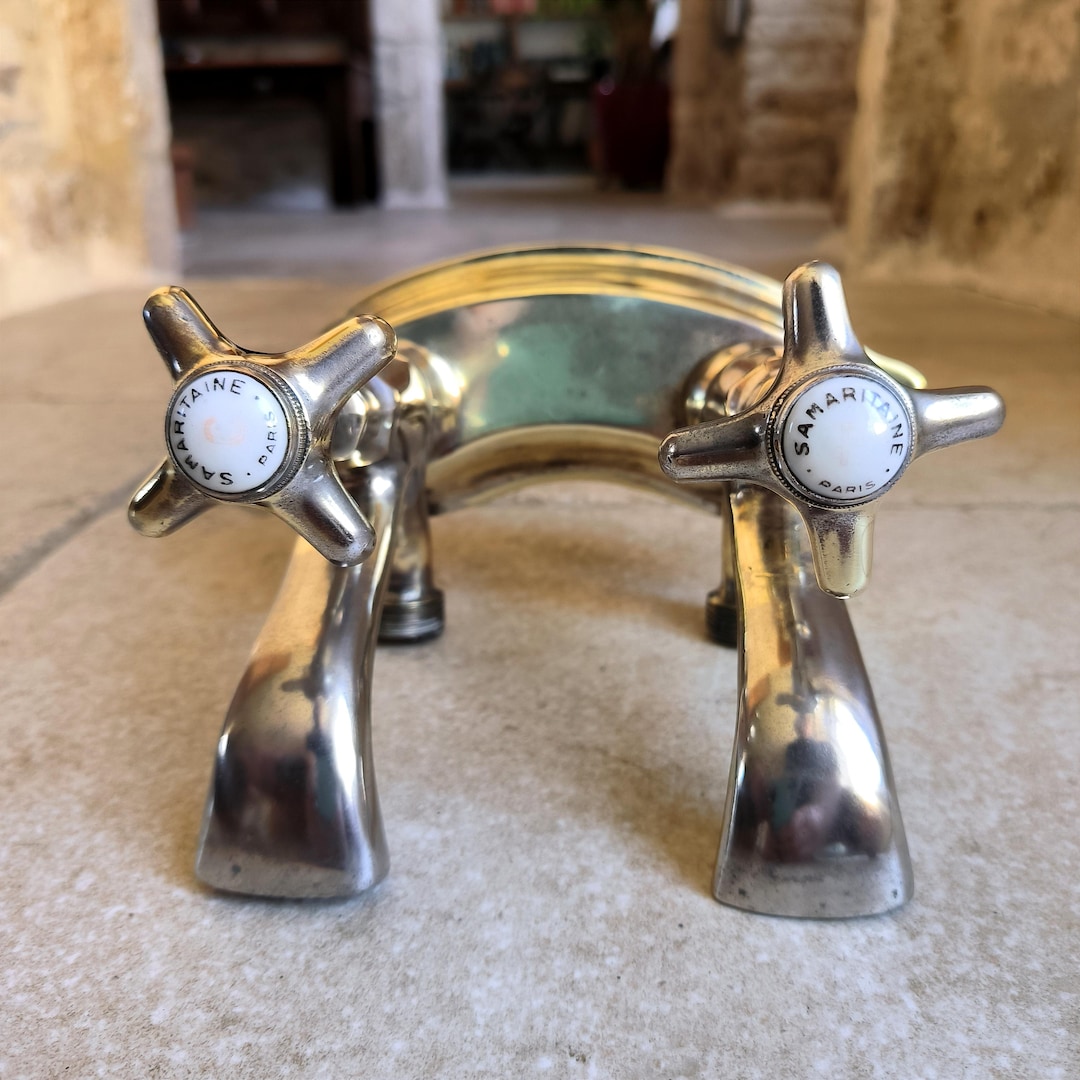 Gorgeous Pair of Antique, French, Bronze Faucets and Back Plate by ...