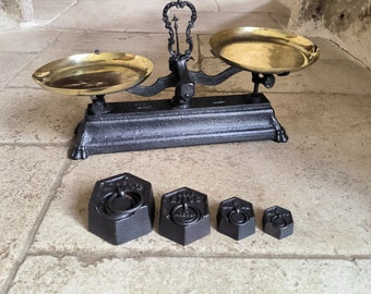 Vintage, French, Kitchen Scales. Beautiful Pair of Decorative, FORCE, 5 ...