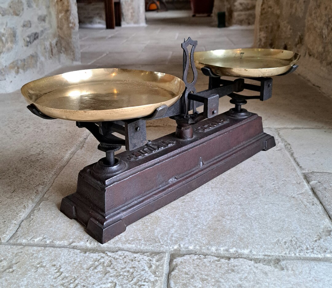 Vintage, French, Kitchen Scales. Beautiful Pair of Decorative, FORCE, 5 ...