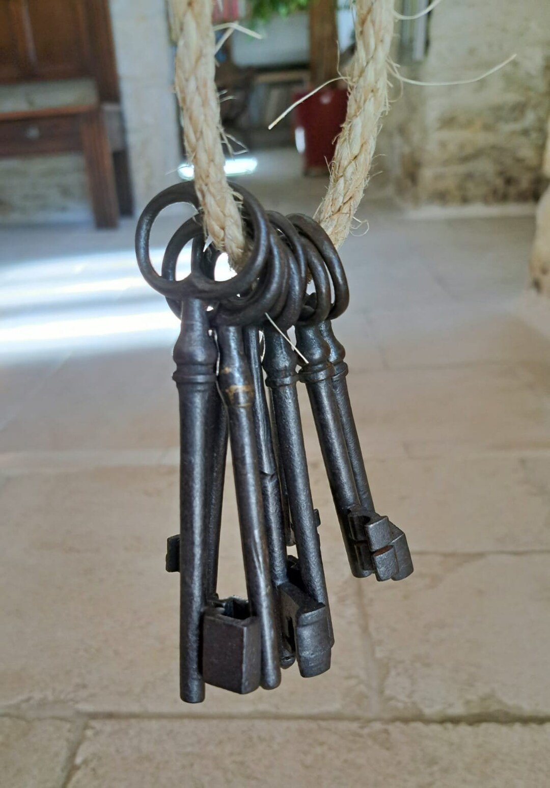 Antique Keys. Beautiful Set of 8, Large, Antique, French, Iron Keys ...