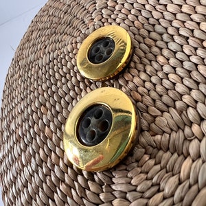 Vintage Tortoise Shell Gold Back Buttons - Etsy