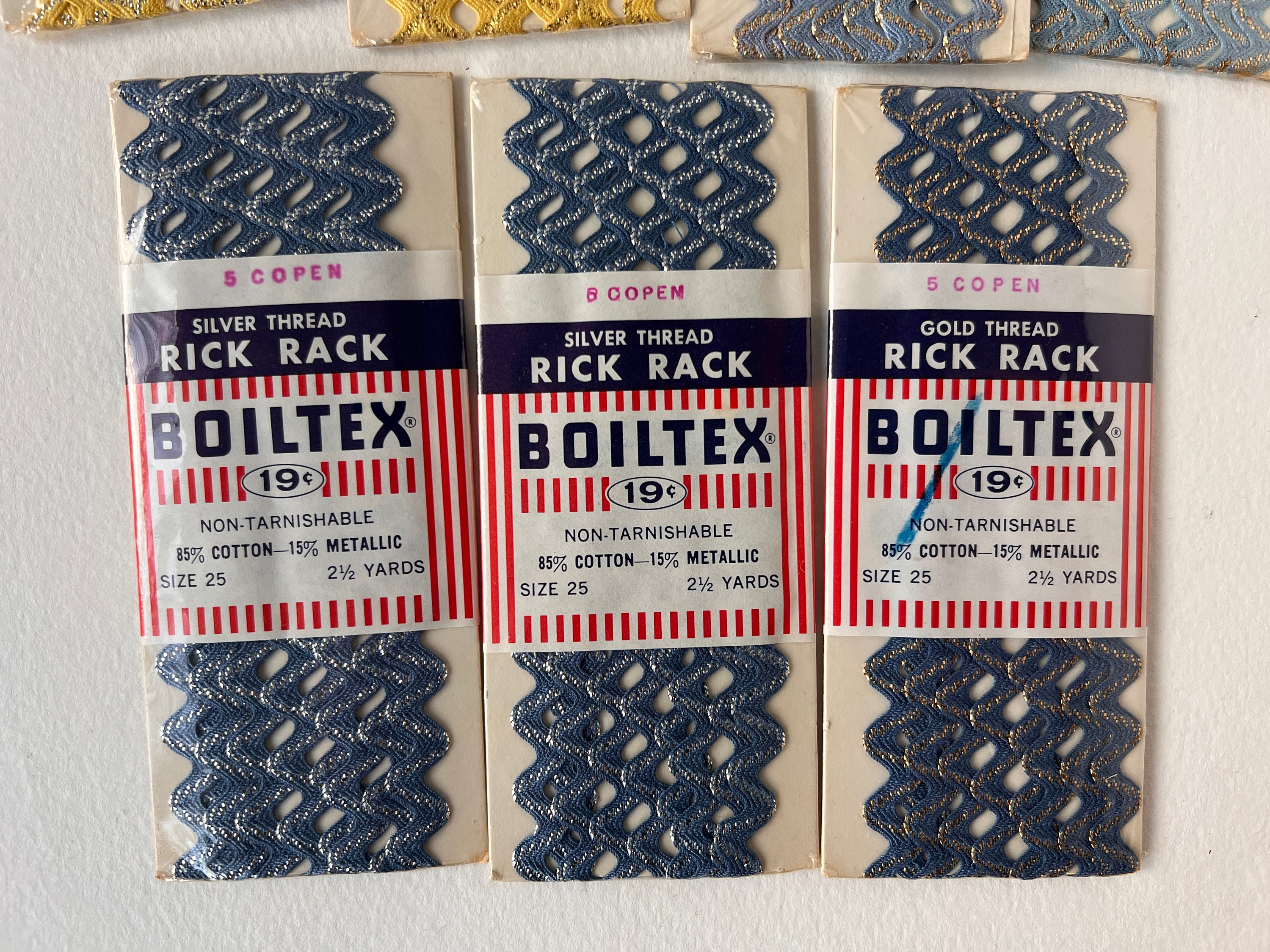 Vintage Rick Rack With Metallic Accent Thread - Etsy