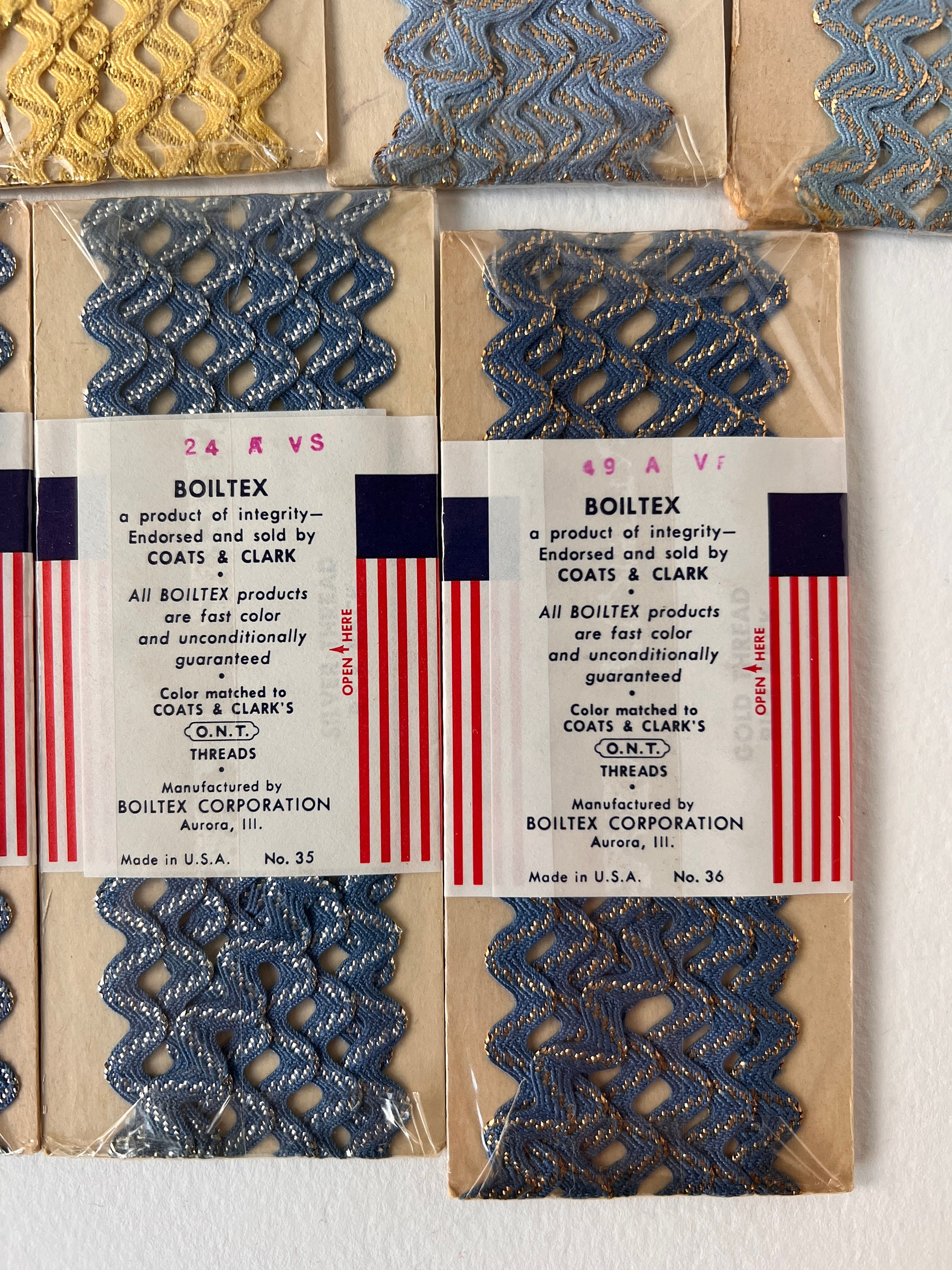 Vintage Rick Rack With Metallic Accent Thread - Etsy