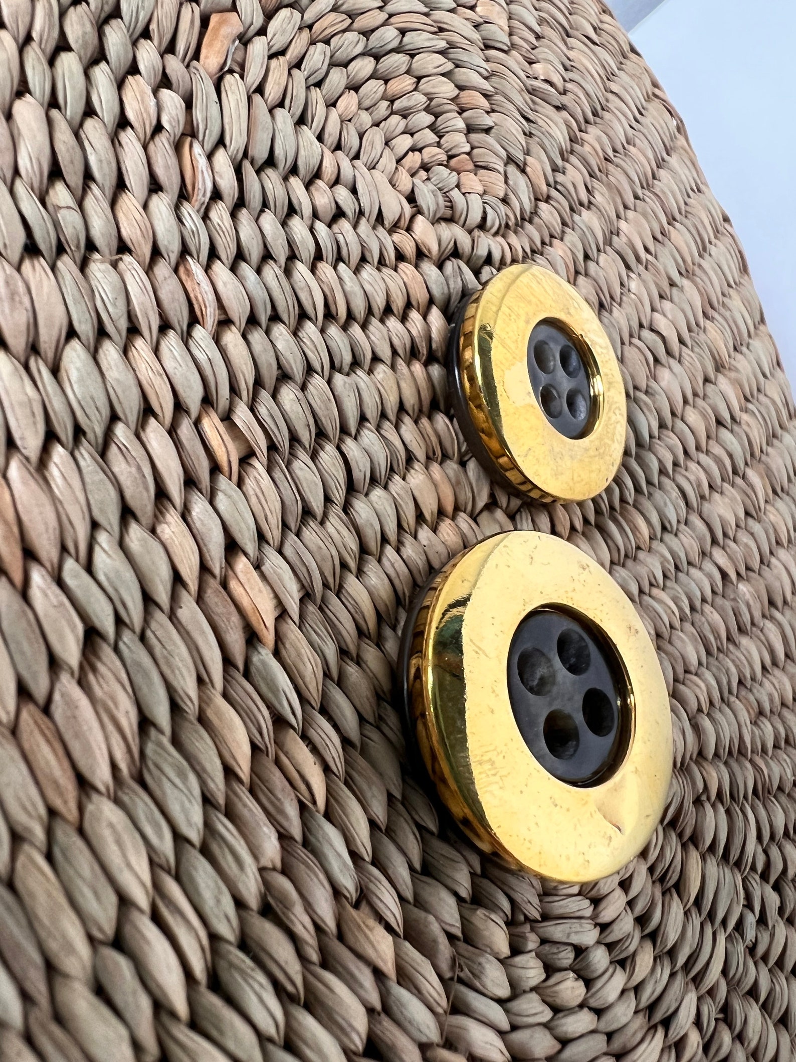 Vintage Tortoise Shell Gold Back Buttons - Etsy