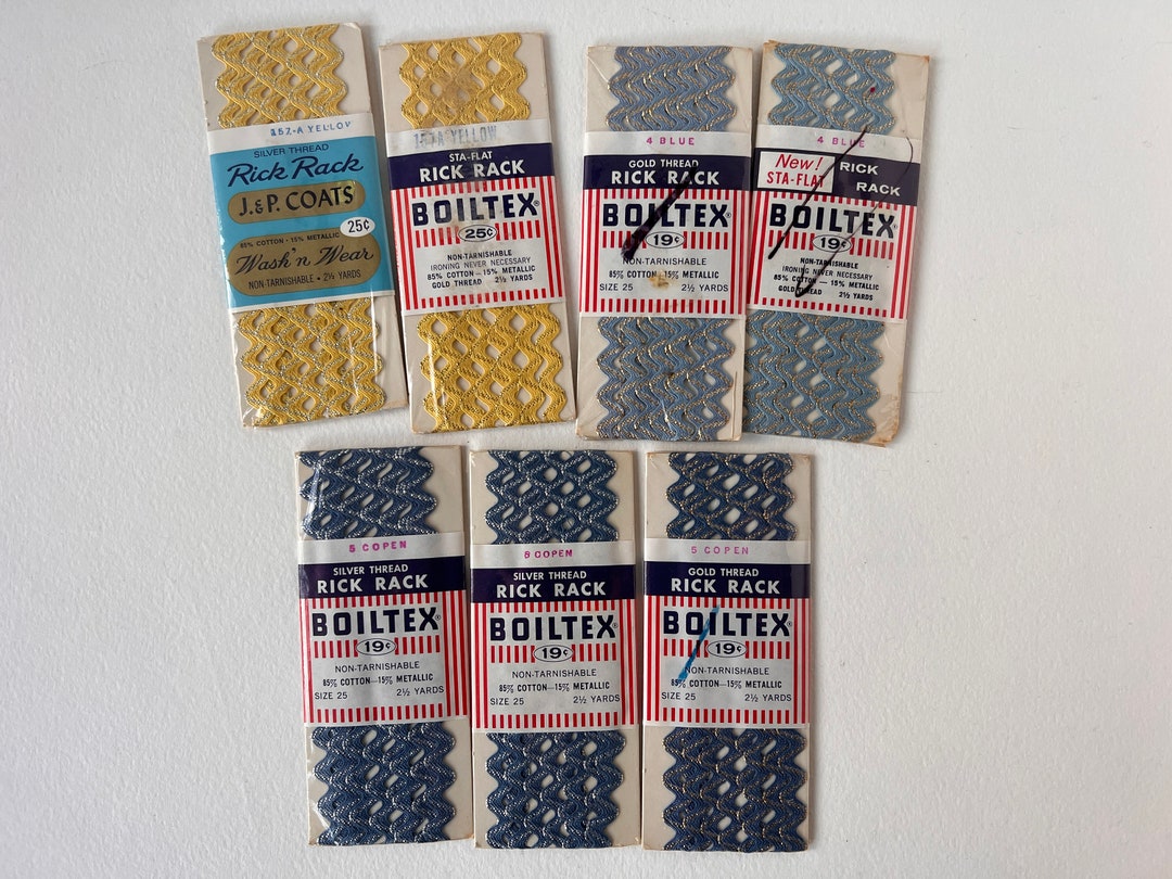 Vintage Rick Rack With Metallic Accent Thread - Etsy