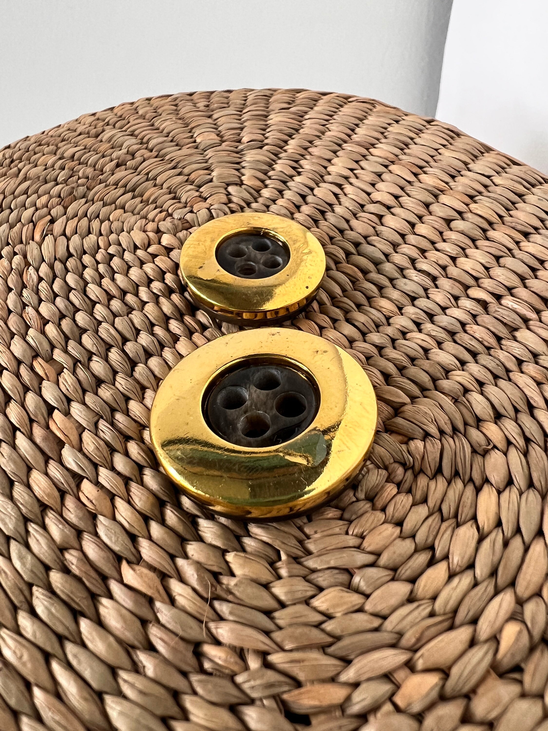 Vintage Tortoise Shell Gold Back Buttons - Etsy