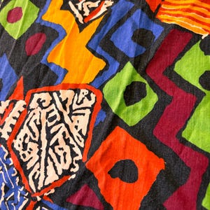 Vintage Fabric Funky 90s Style Geometric Print - Etsy