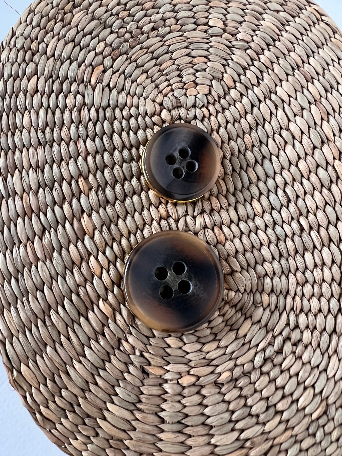 Vintage Tortoise Shell Gold Back Buttons - Etsy