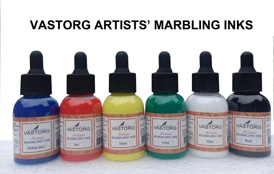 Starter Marbling Set, 6 Colours X 55 Ml, Artist Quality, Thickener - Etsy