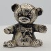 Vintage Miniature Teddy Bear Figurine Made of Heavy Chrome Metal Retro ...