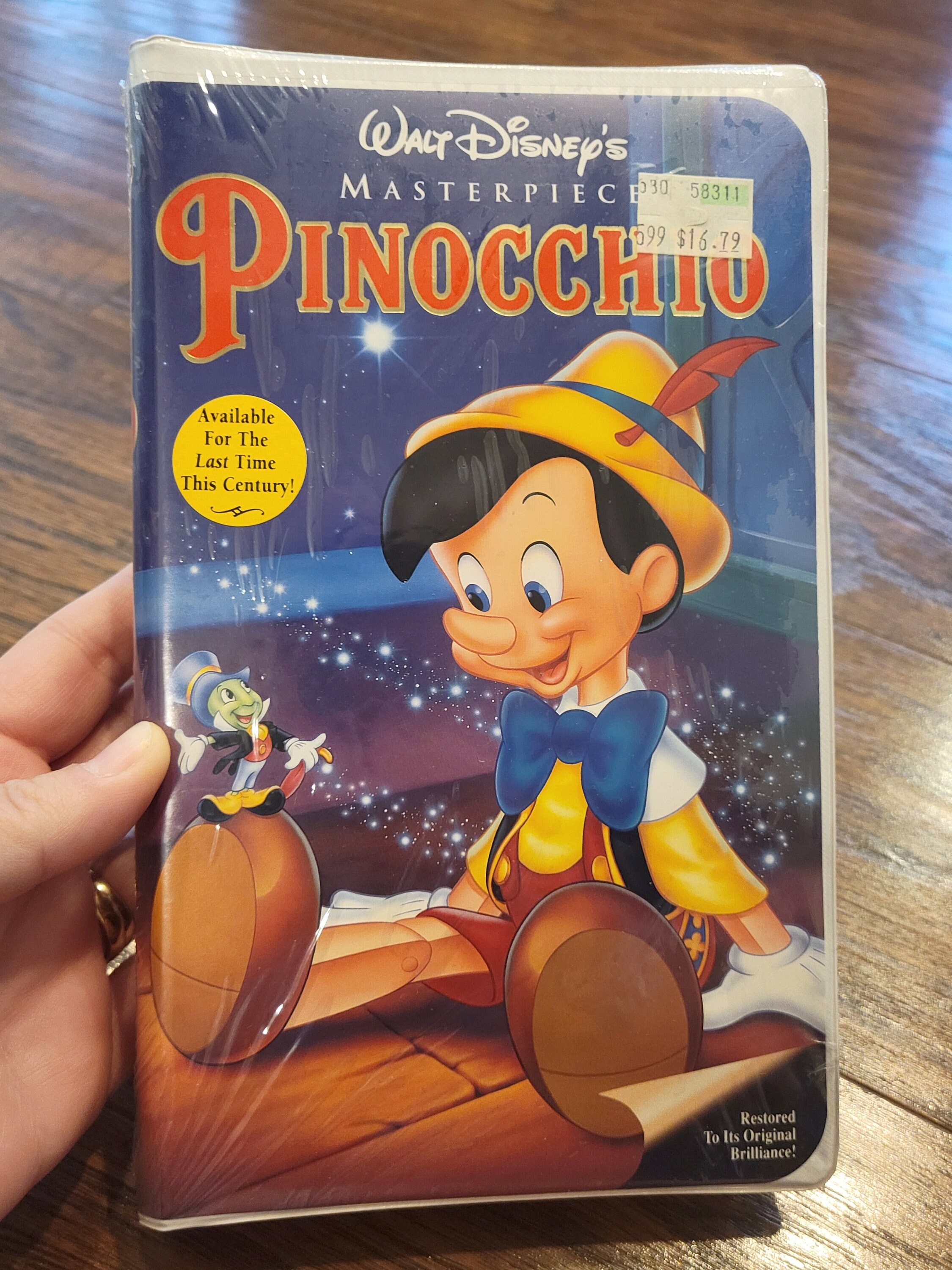 Vintage NOS Sealed 1993 Walt Disney's Masterpiece Pinocchio Clamshell ...