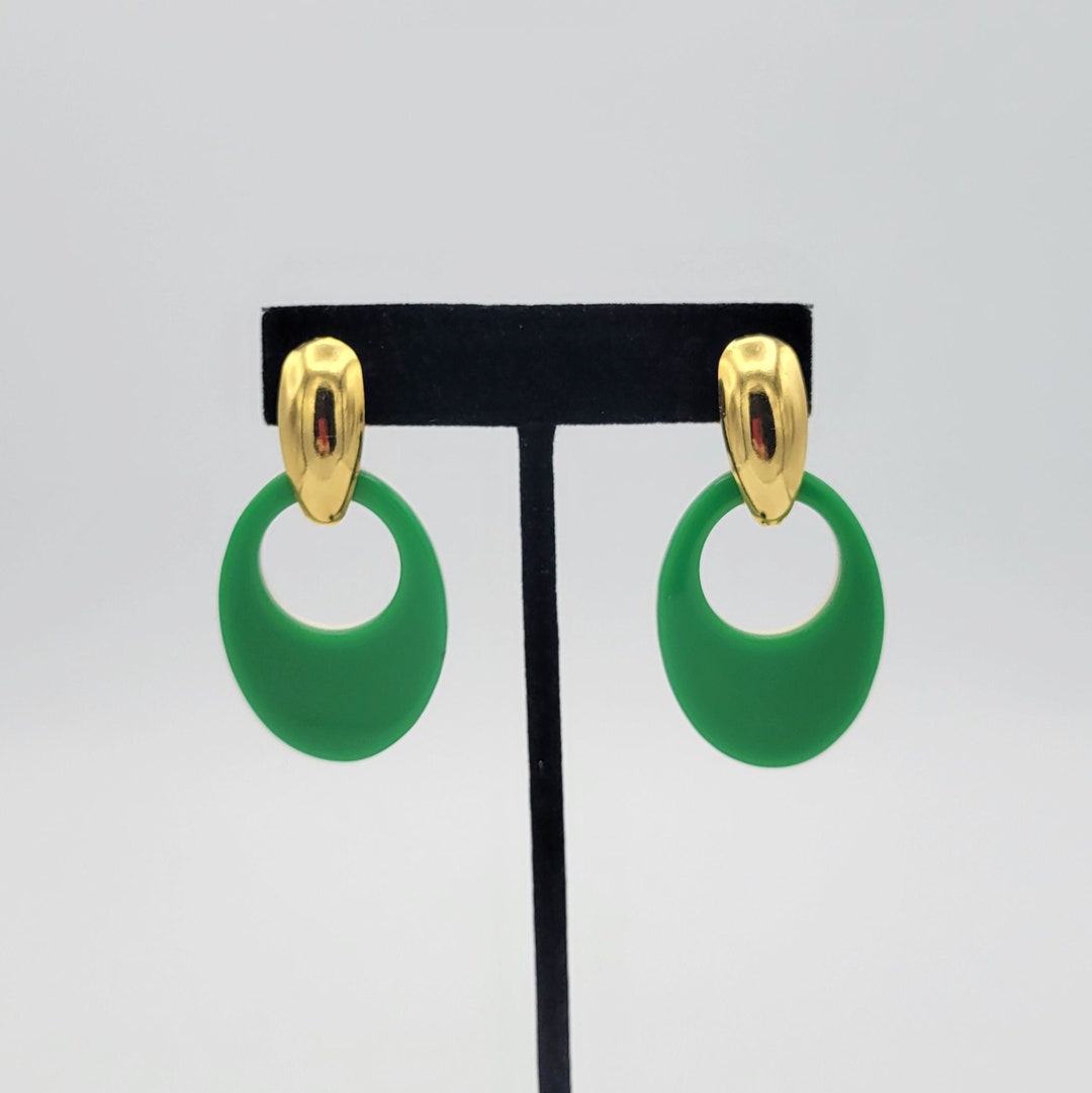 Vintage 1980s Gold Tone & Green/white Plastic Reversible Door Knocker ...