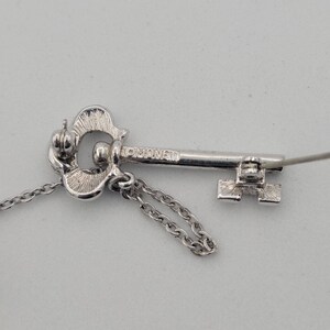 Vintage NEW RARE Monet Silver Tone Lock & Skeleton Key Sweetheart Pin ...