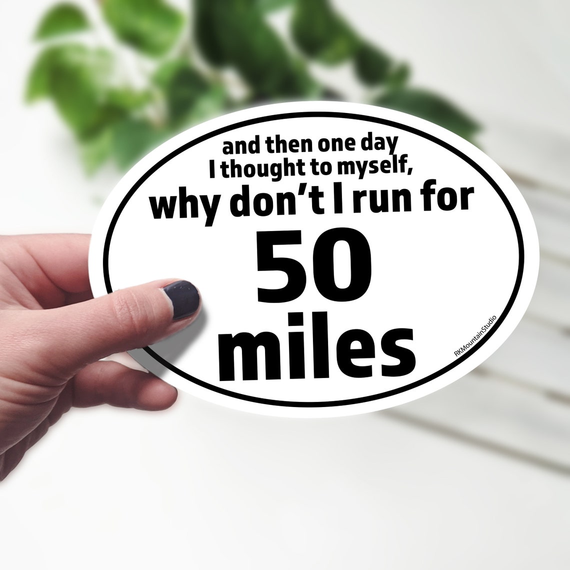 50 Mile Ultramarathon Mileage Bumper Sticker | Etsy