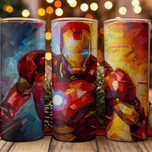 Iron Super Hero 20oz Sublimation Tumbler Designs Tapered and Straight ...