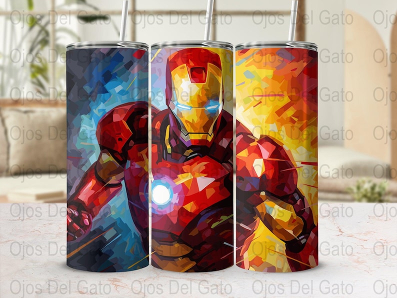 Iron Super Hero 20oz Sublimation Tumbler Designs Tapered and Straight ...
