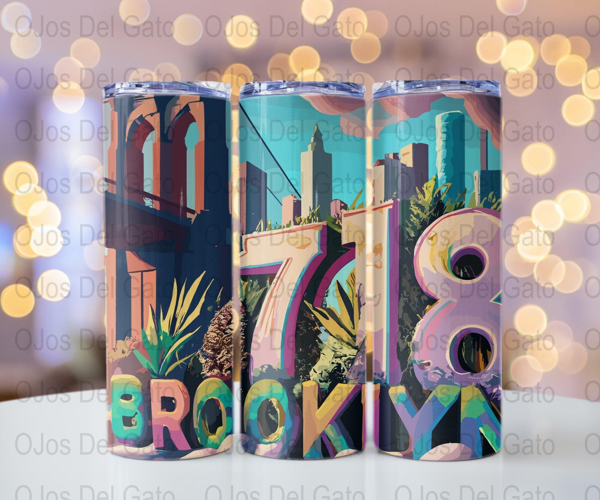 New York Brooklyn 718 Area Code 20oz Sublimation Tumbler Designs ...