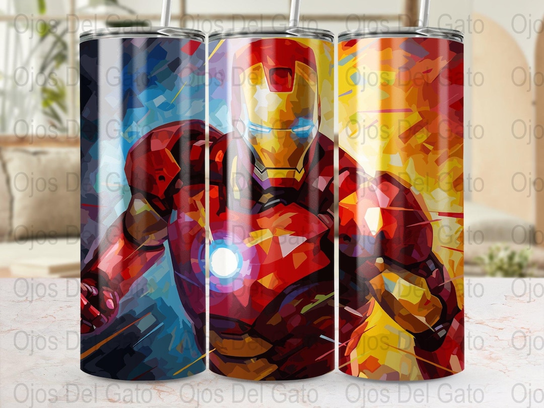 Iron Super Hero 20oz Sublimation Tumbler Designs Tapered and Straight ...