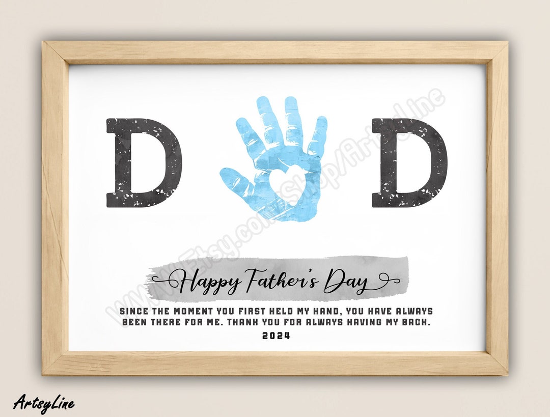 DIY Fathers Day Gift, Handprint Craft, Gifts for Dad From Daughter ...