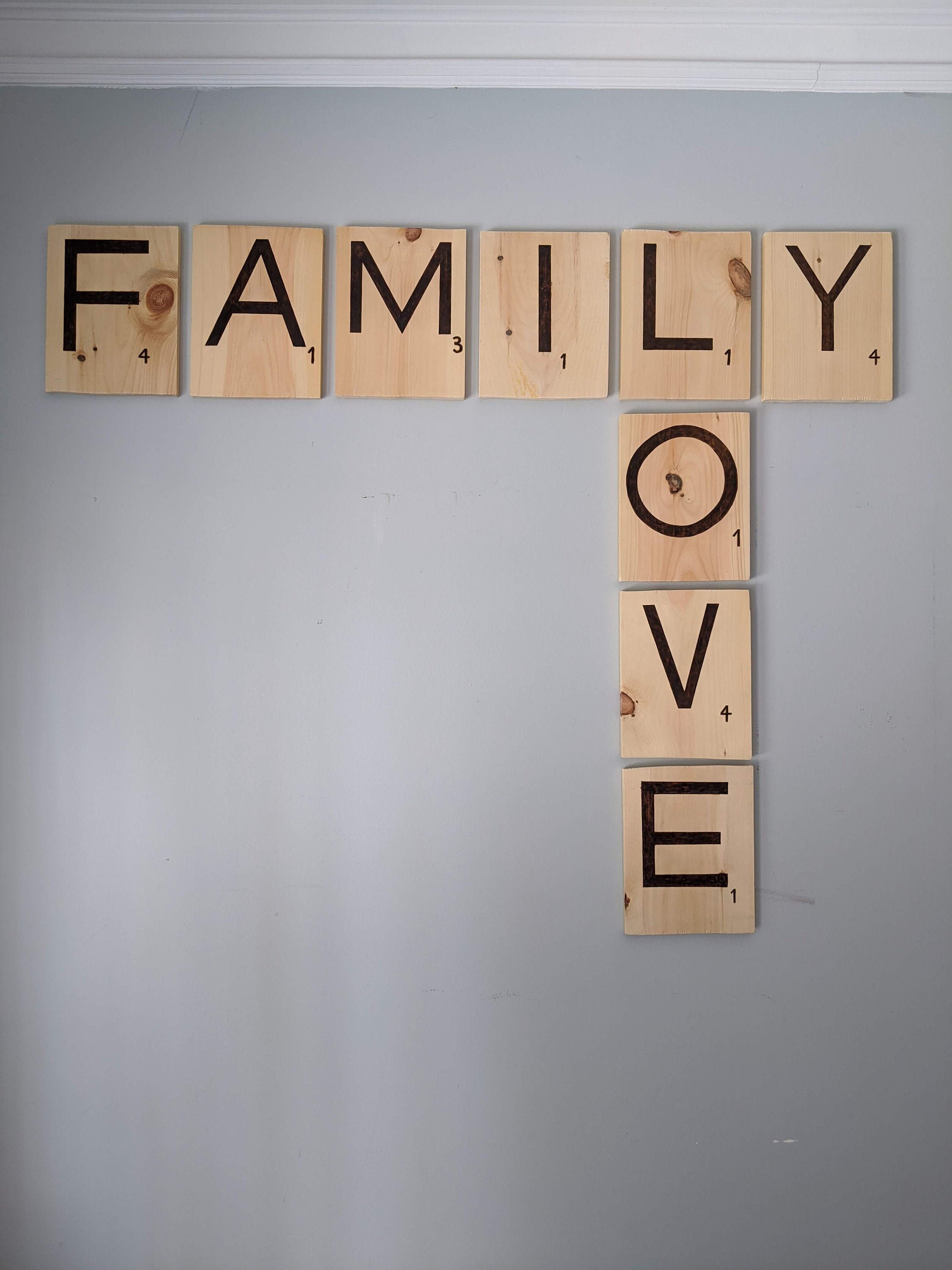 Scrabble Tiles for Wall Art | Oversized Scrabble Tiles 9x11 7x9 5x7 ...