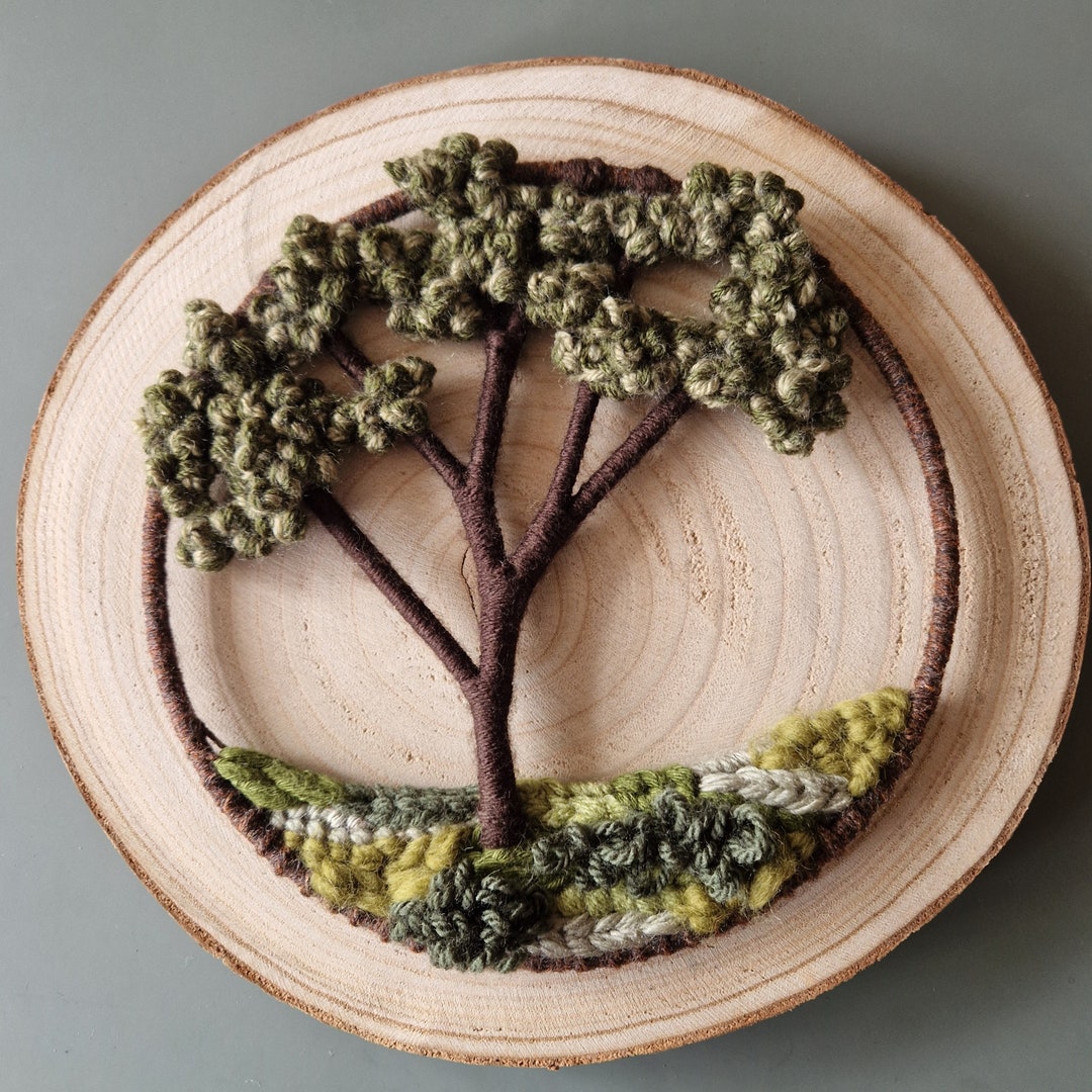 20cm Tree Weaving, Circular Weave Wall Hanging, Nature Inspired ...