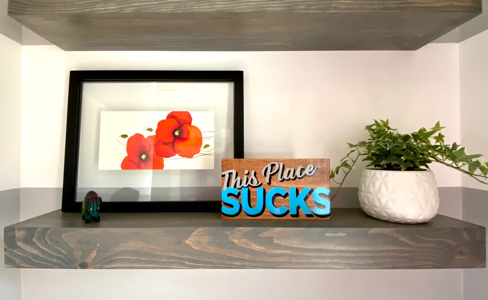 This Place Sucks Wooden Sign, Hand Painted Art, Home Decor Sign, Hand ...