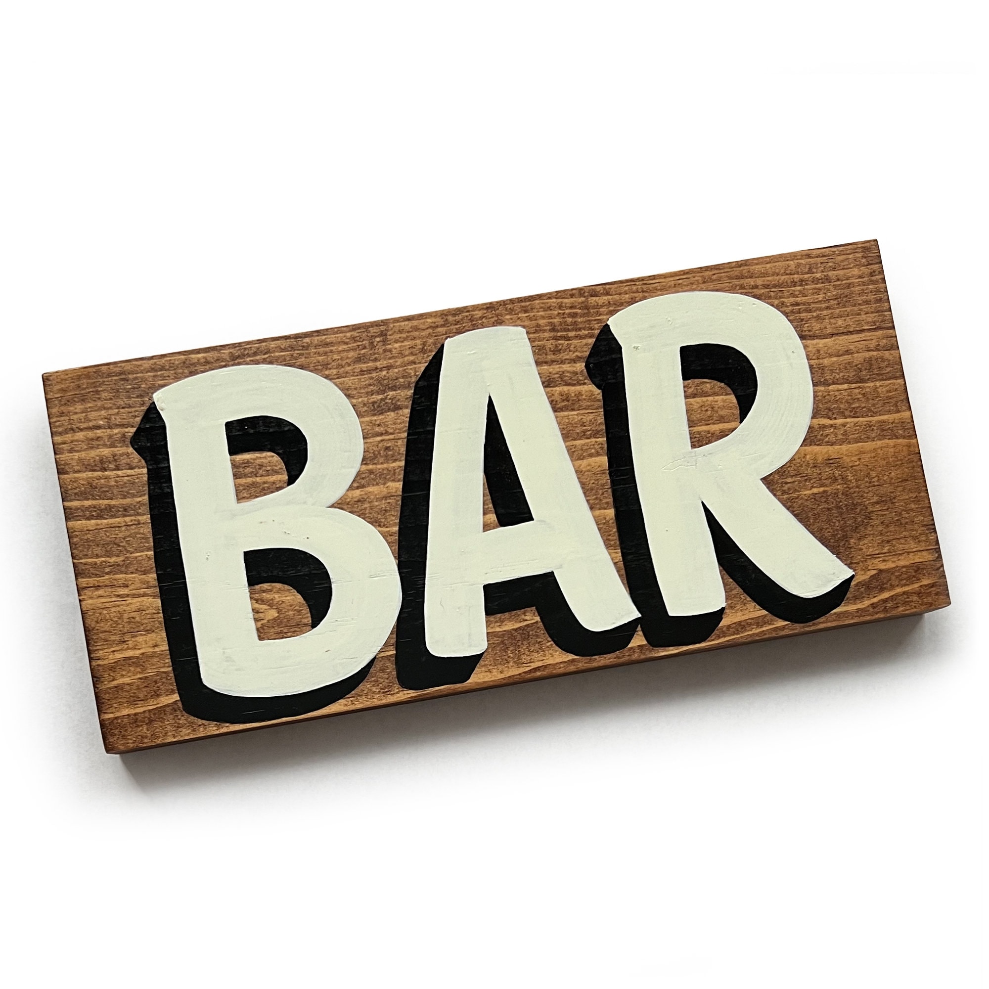 BAR Wooden Sign Hand Painted Art Home Bar Decor Hand - Etsy