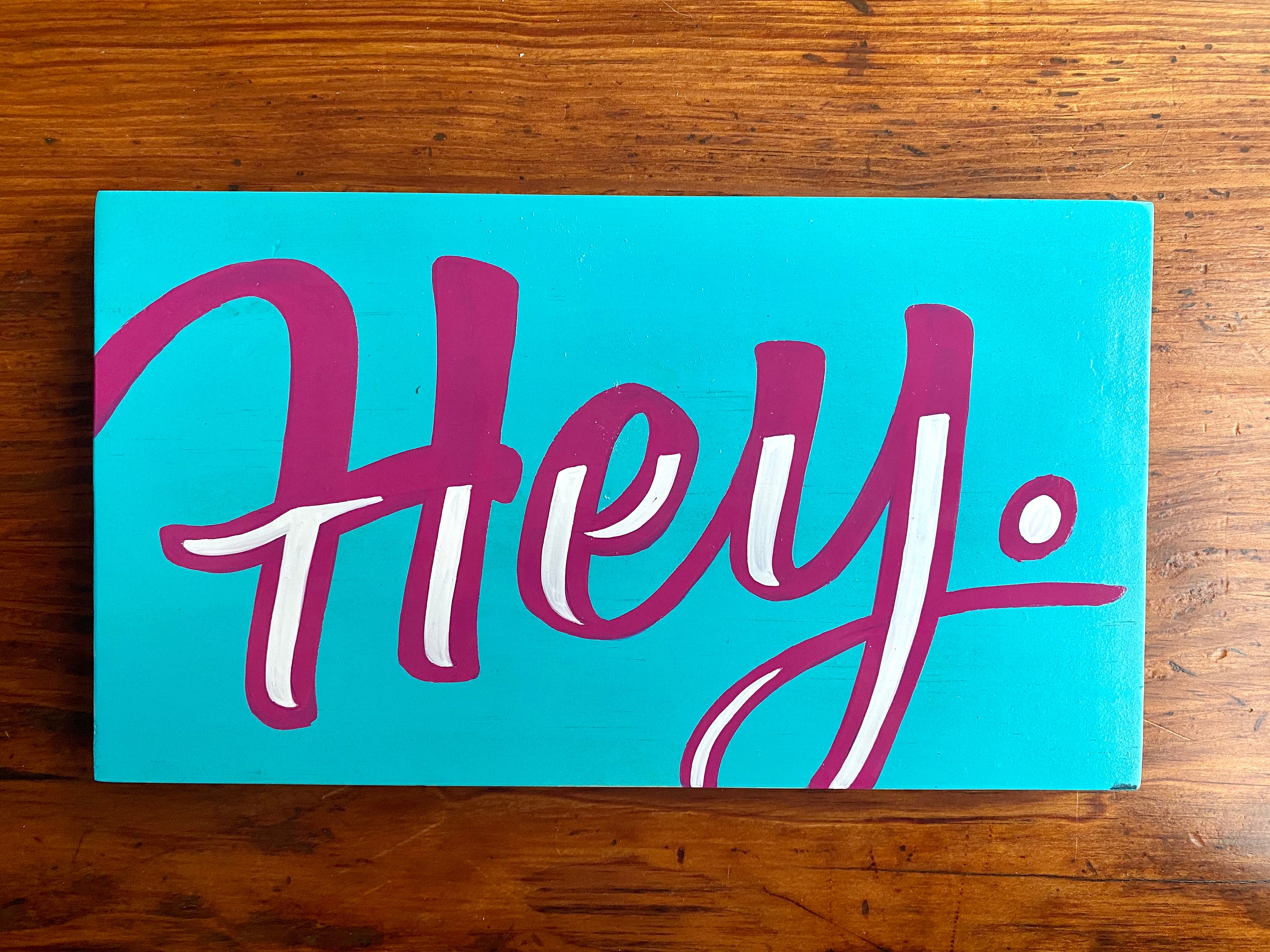 Hey Wooden Sign Office Sign Hand Painted Art Home Decor - Etsy