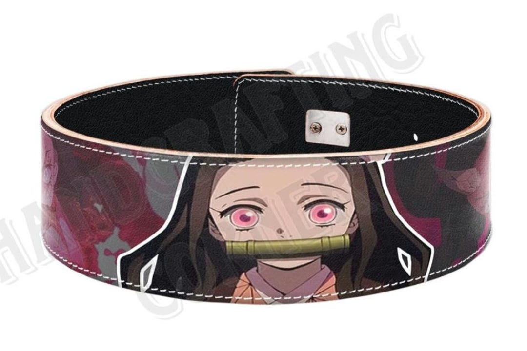 Nezuko Demon Slayer Leather Powerlifting Belt | 10mm, 4" Wide - Etsy
