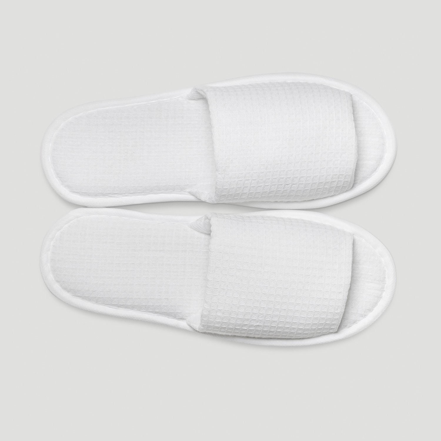 6 Pack White Waffle Open Toe Adult Slippers Luxury Salon SPA Massage ...