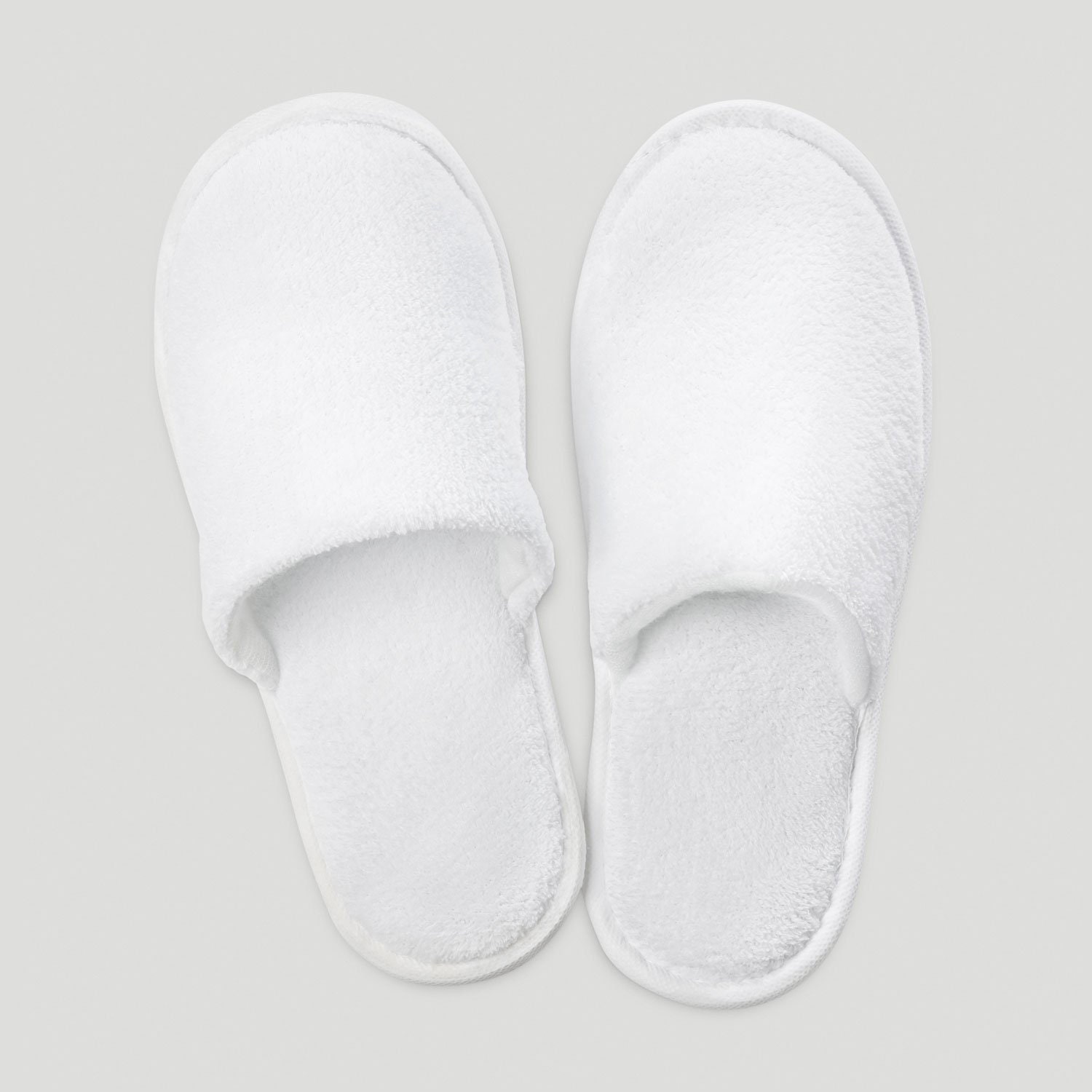 6 Pack White Closed Toe Adult Velour Slippers Luxury Salon SPA Massage ...