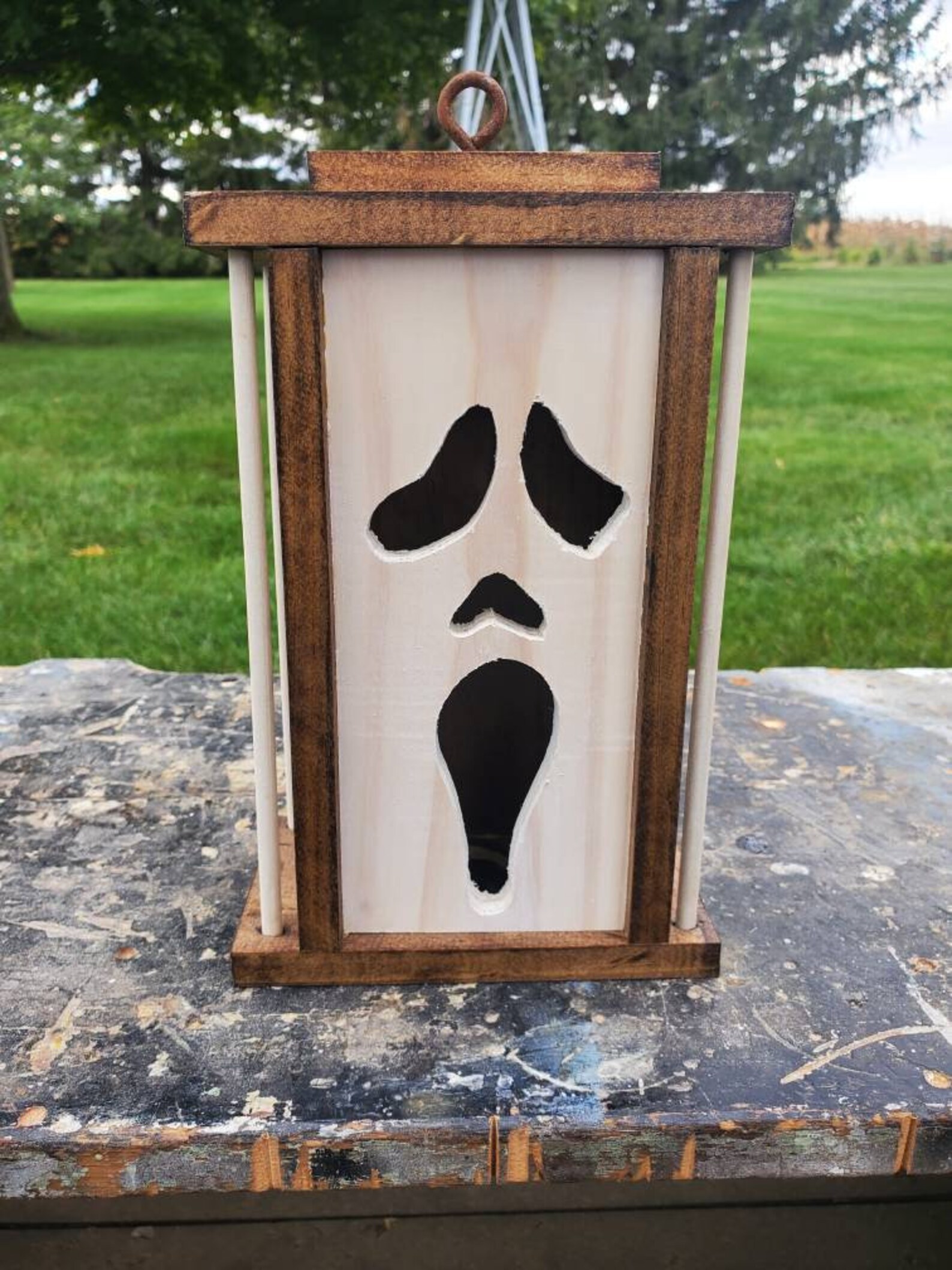 Wooden Halloween Ghost Lantern - Etsy