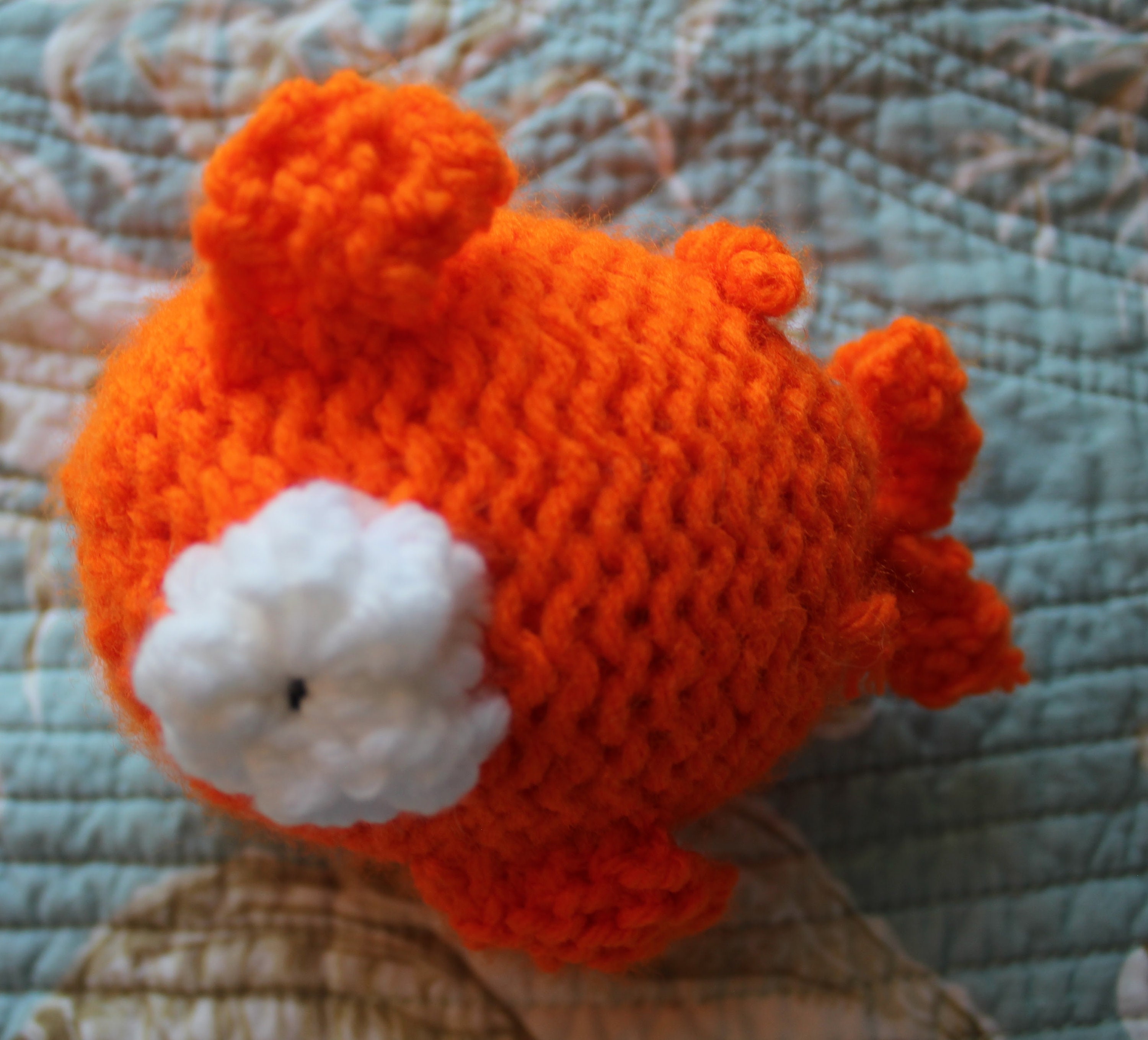 Knit Hand Made Plush Toy Popeye Goldfish Cute Handmade Cuddly Gift Idea ...
