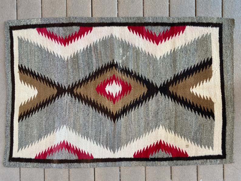Vintage 1970's Eye Dazzler Navajo Rug - Etsy