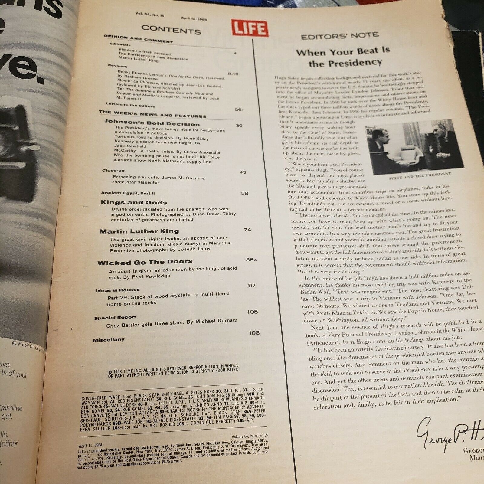 LIFE Magazine 1968 Martin Luther King Jr. the Presidentcy & - Etsy