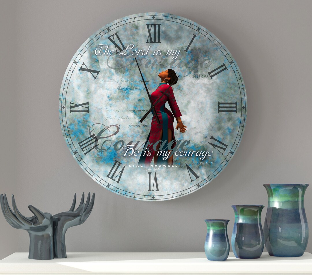 The Lord is My Courage African American Art Religious Christian Prayers ...