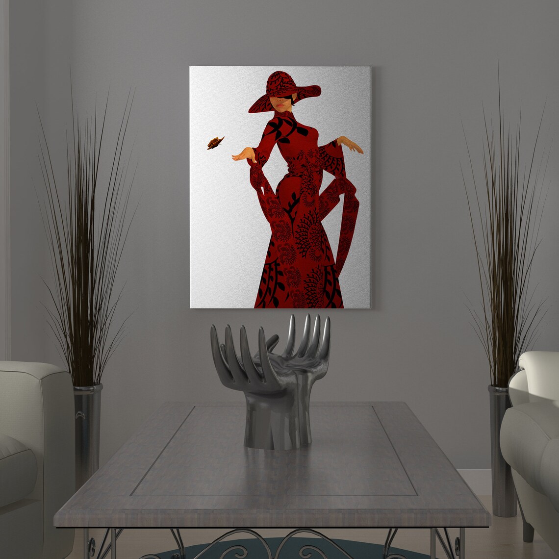 Love of Style in White Greenleaf OWN Greenleaf Art African | Etsy