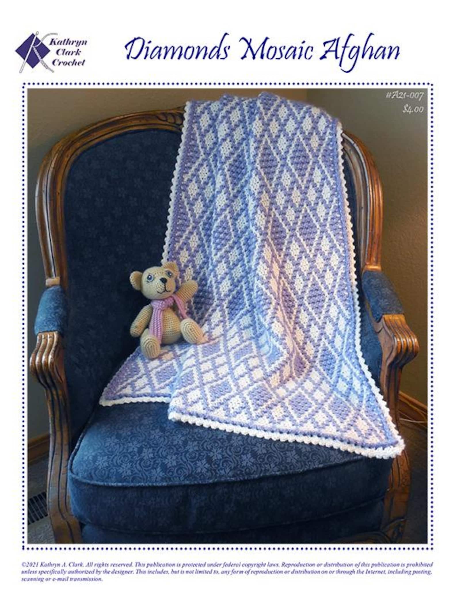 Diamonds Mosaic Afghan (PDF Crochet Pattern) - Etsy