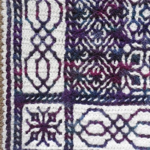 Blackwork Log Cabin Afghan (PDF Crochet Pattern) - Etsy