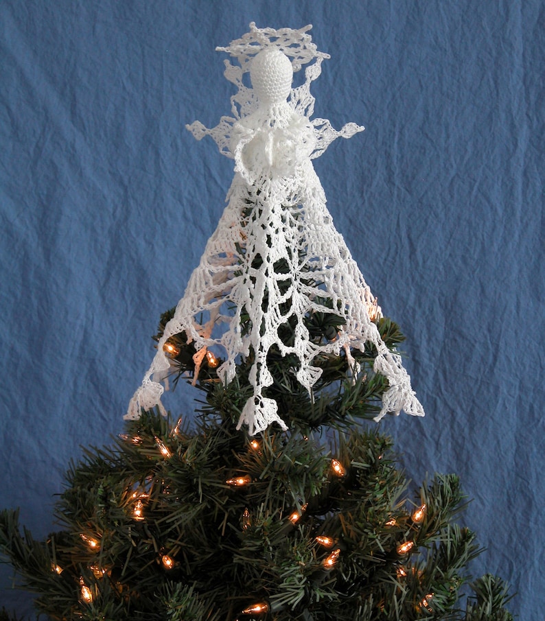 Snowflake Angel Tree Topper (PDF Crochet Pattern) - Etsy